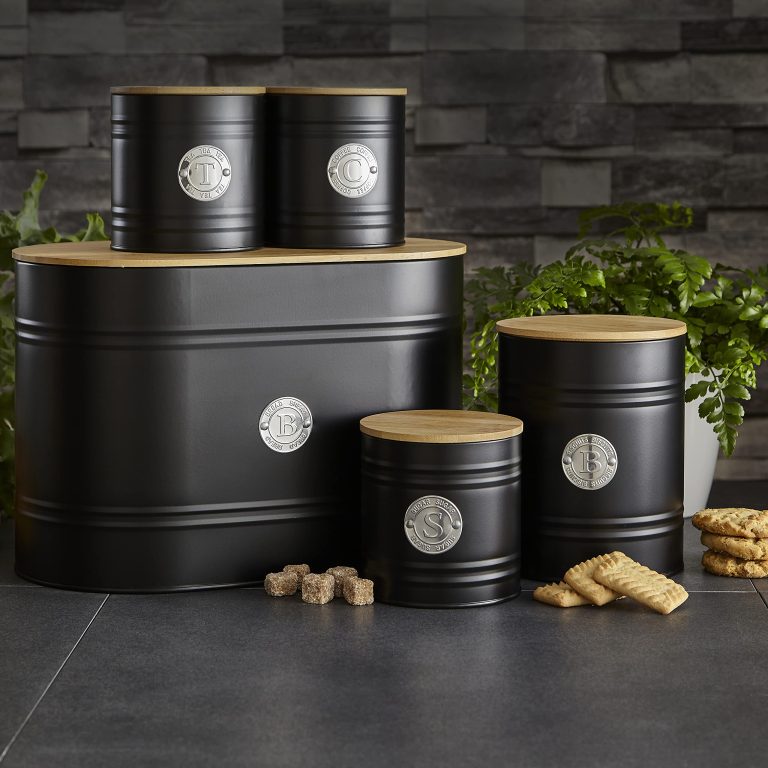 Minhaj Homeware Bread Bin and Canister (Legnosa) 5-piece Set – XH-5 ...